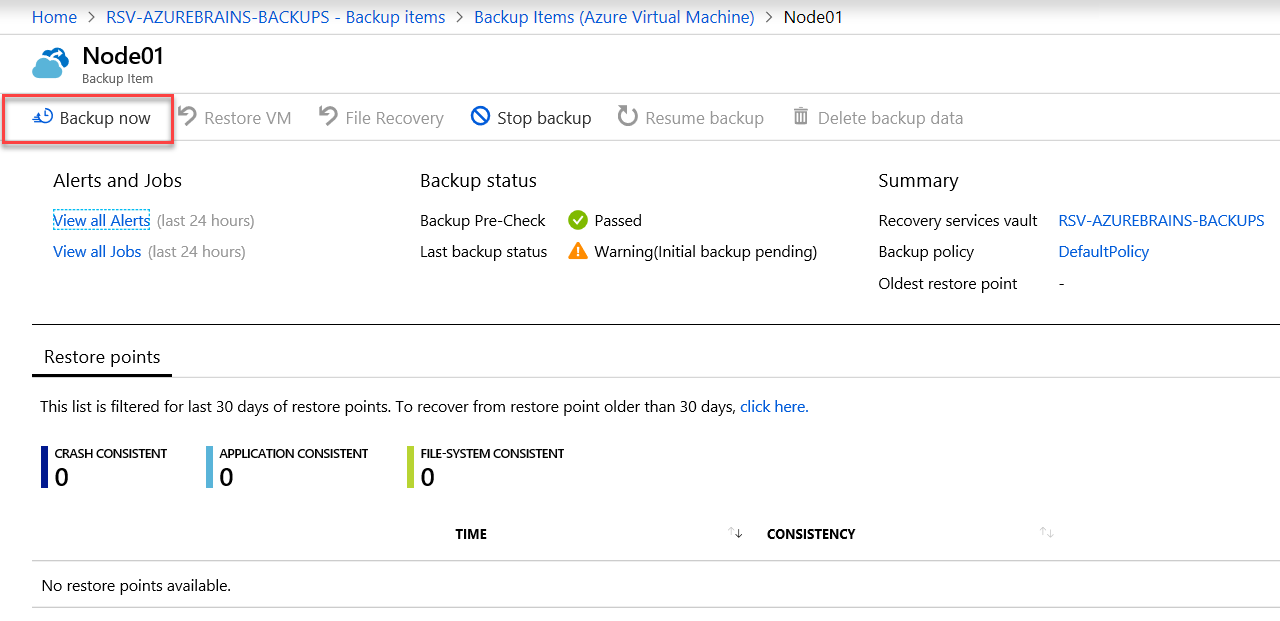 Azure Backup II – Azure Virtual Machine Backup – Azurebrains
